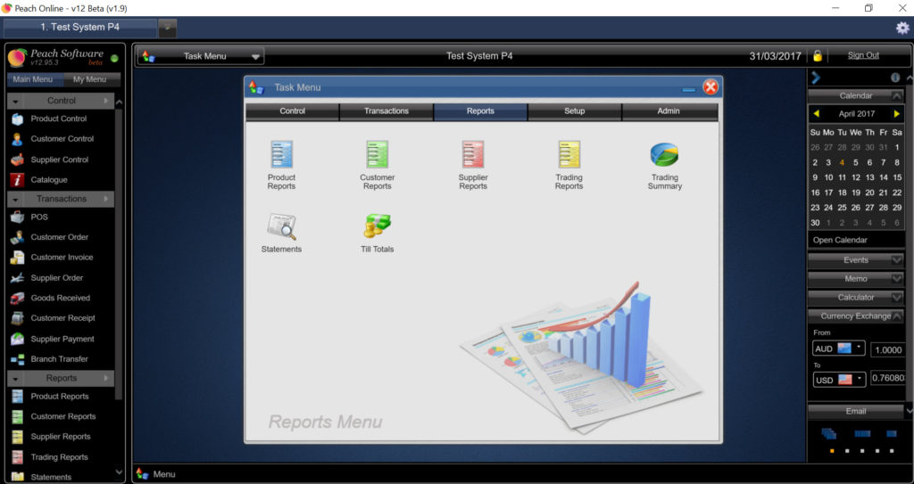 Business Reporting - Peach Software - Products - Sales - Accounting ...