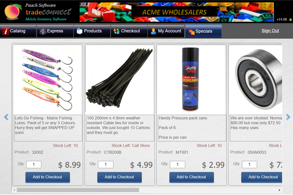 Peach B2B Online Ordering AKA Trade Connect – Peach Business Software